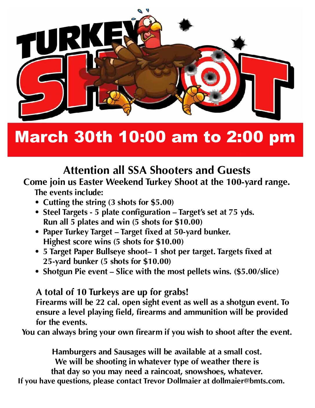 SSA Easter Weekend Turkey Shoot – Sydenham Sportsmen Association